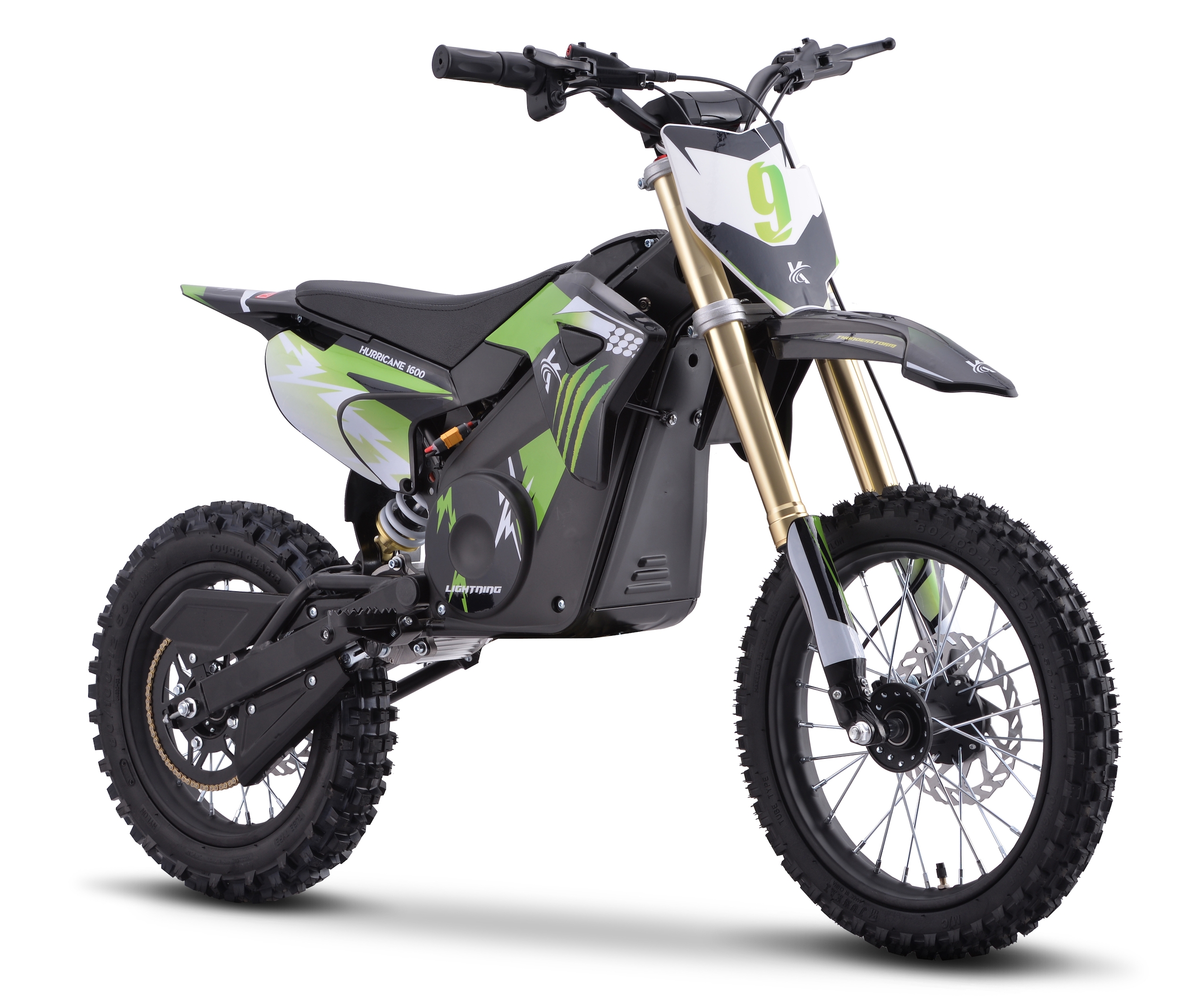 48V Elektro Kinder Moto Cross Dirt Bike HURRICANE 1600W grün | NUM263